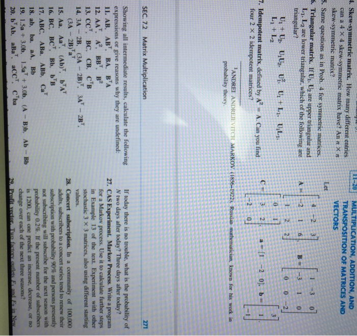 Solved 11 20 4 Skew Symmetric Matrix How Many Different 