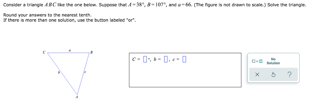 Solved Consider a triangle A BC like the one below. Suppose | Chegg.com