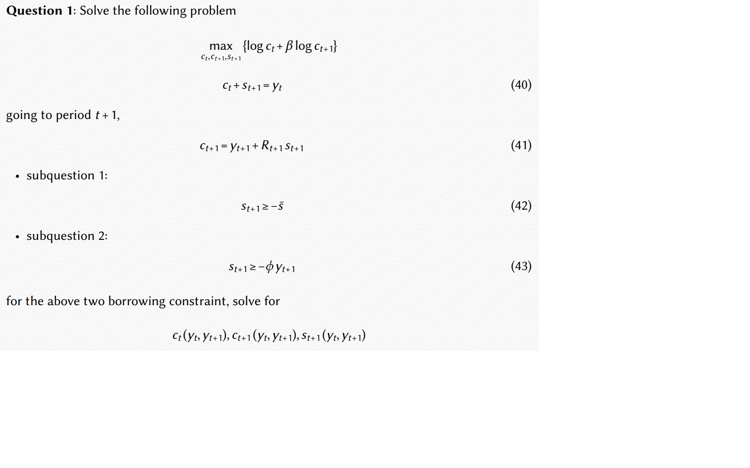Question 1: Solve the following problem max {log C++ | Chegg.com