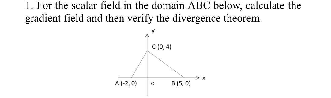 Solved 1. For the scalar field in the domain ABC below, | Chegg.com