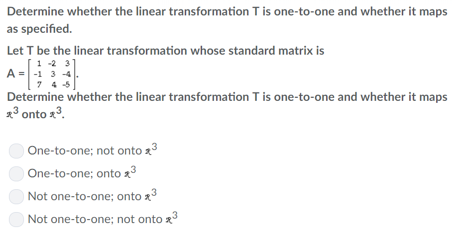 Solved Determine Whether The Linear Transformation T Is