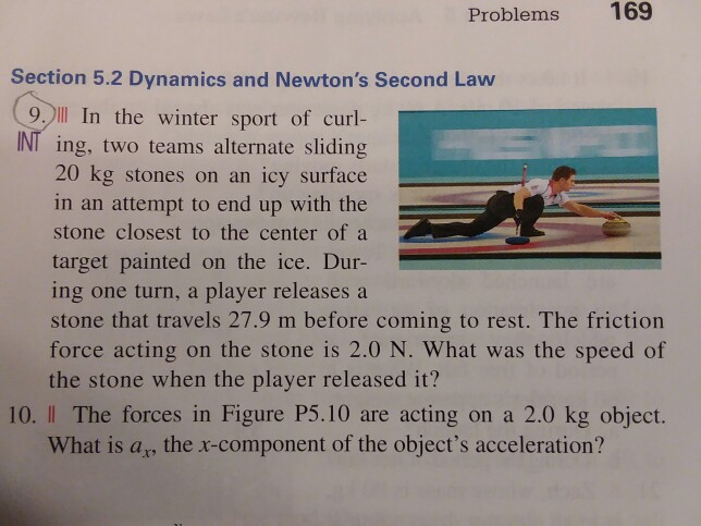 Solved Problems 169 Section 5.2 Dynamics and Newton's Second | Chegg.com