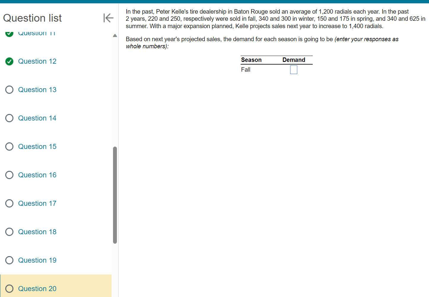 Solved estion list Questivil I I Question 12 Question 13 | Chegg.com