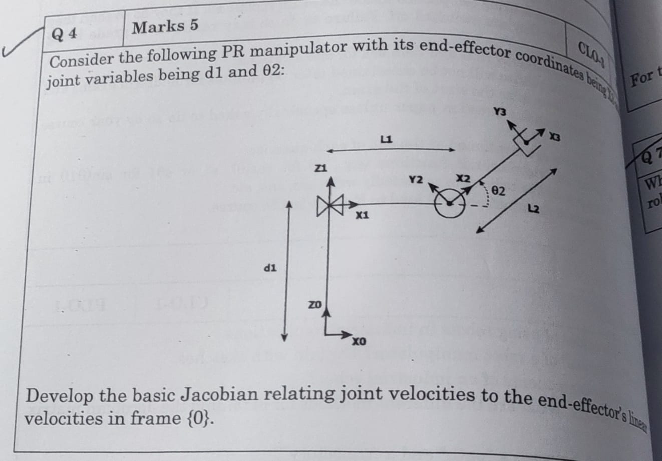Solved Consider the following PR manipulator with its | Chegg.com