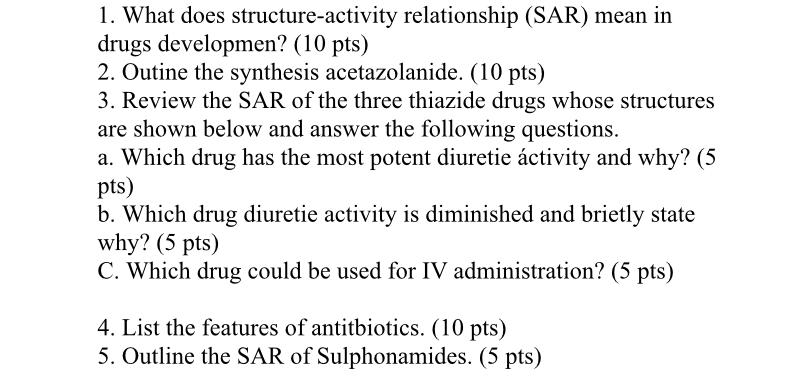 Solved What does structure-activity relationship (SAR) ﻿mean | Chegg.com