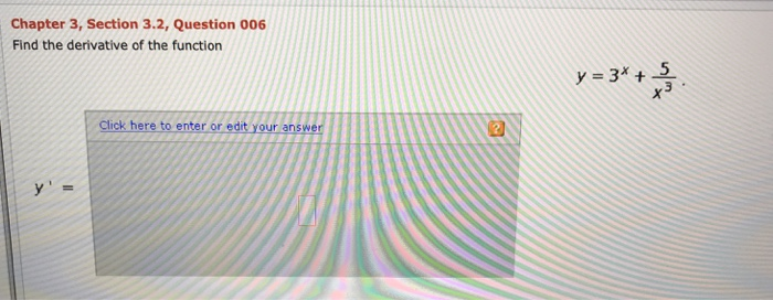 Solved Chapter 3, Section 3.2, Question 006 Find the | Chegg.com