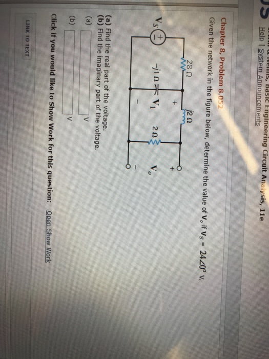 Solved elnn, Baslc Engineering Circuit Analysis, 11e Help I | Chegg.com