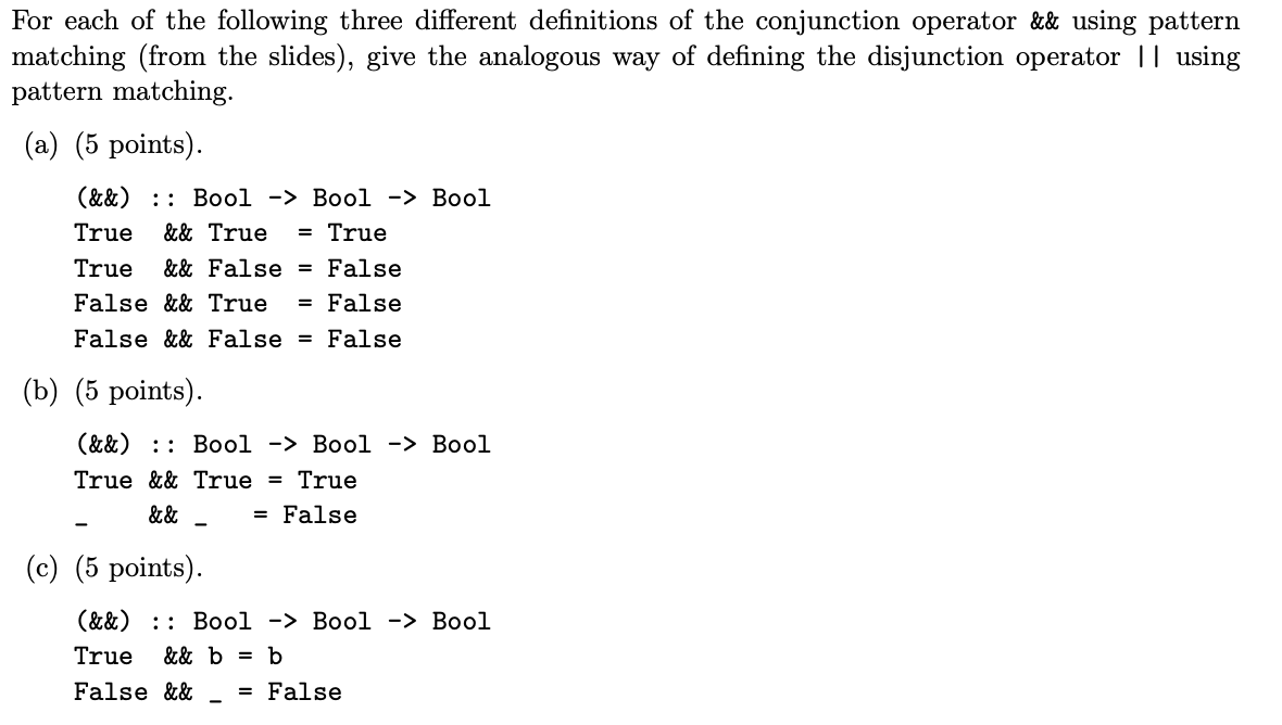 Solved For each of the following three different definitions | Chegg.com