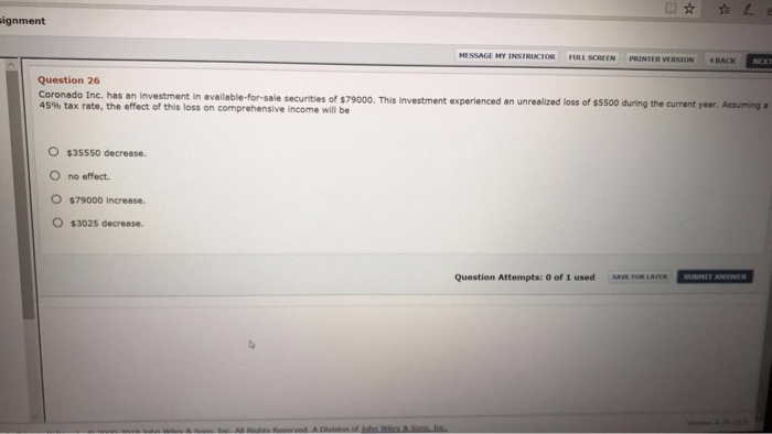 Solved ignment MESSAGE MY INSTRUCTOR FULL SCREEN PRINTER VI | Chegg.com