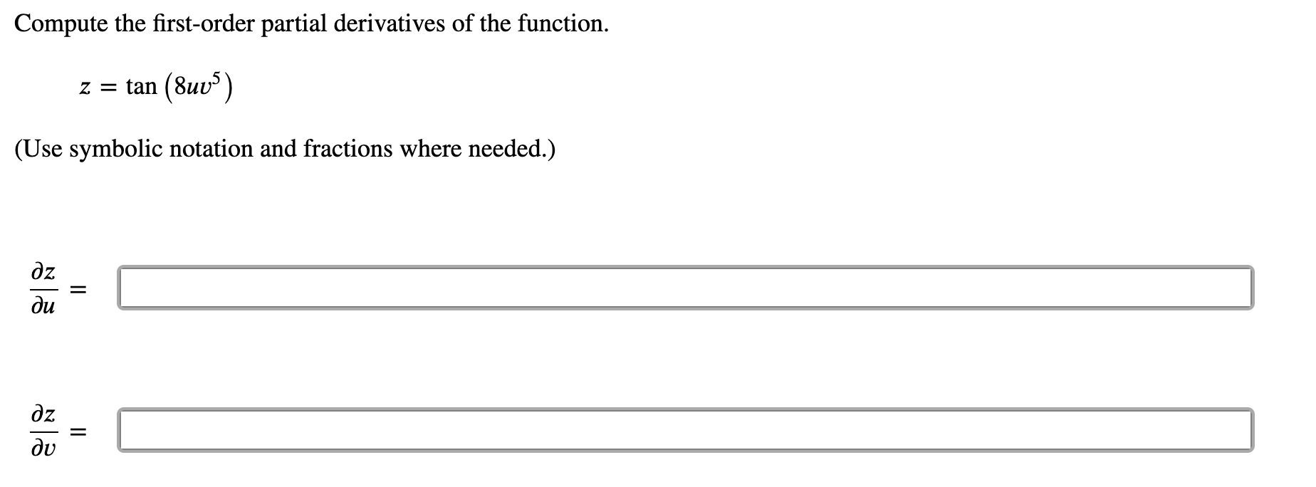Solved Compute The First Order Partial Derivatives Of The 