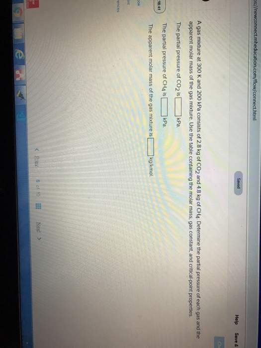 Solved cation.com/flow/connect.html Help Save & A gas | Chegg.com