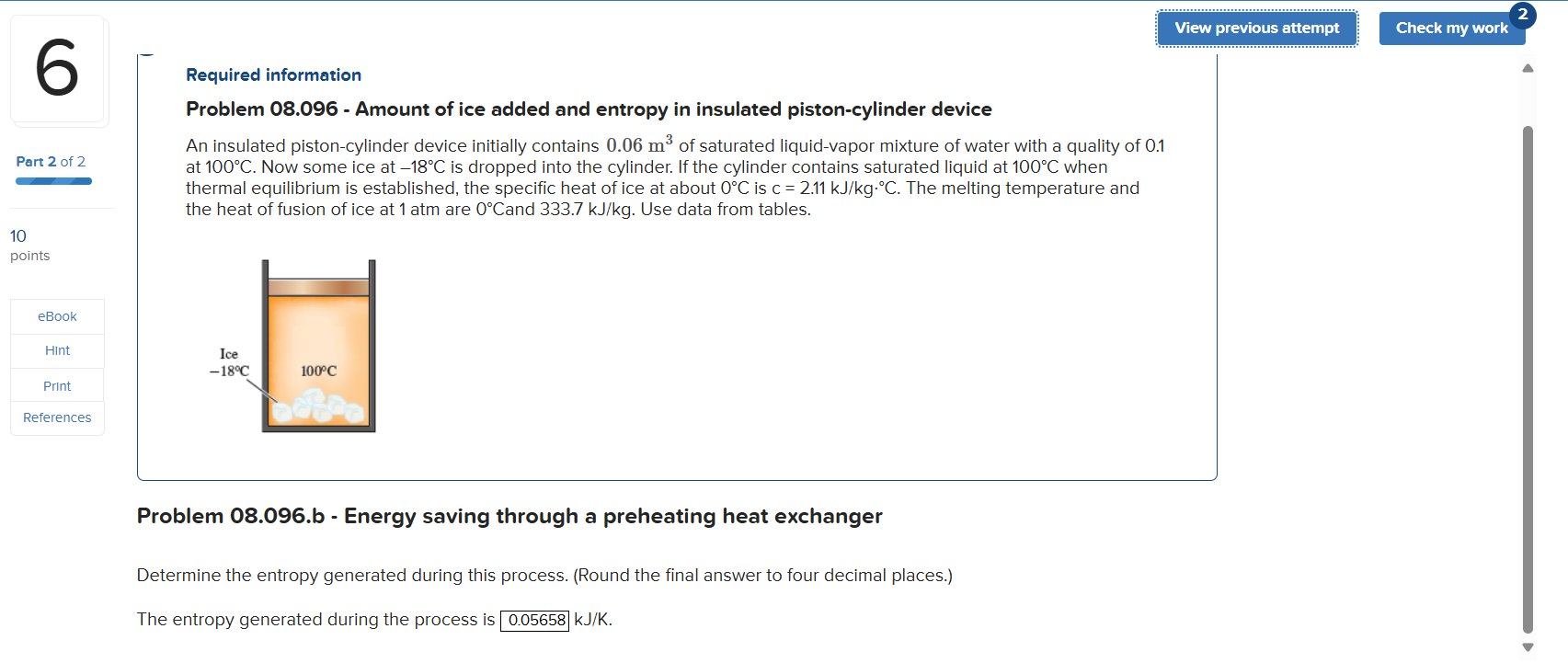 Solved Required informationProblem 08.096 - ﻿Amount of ﻿ice | Chegg.com