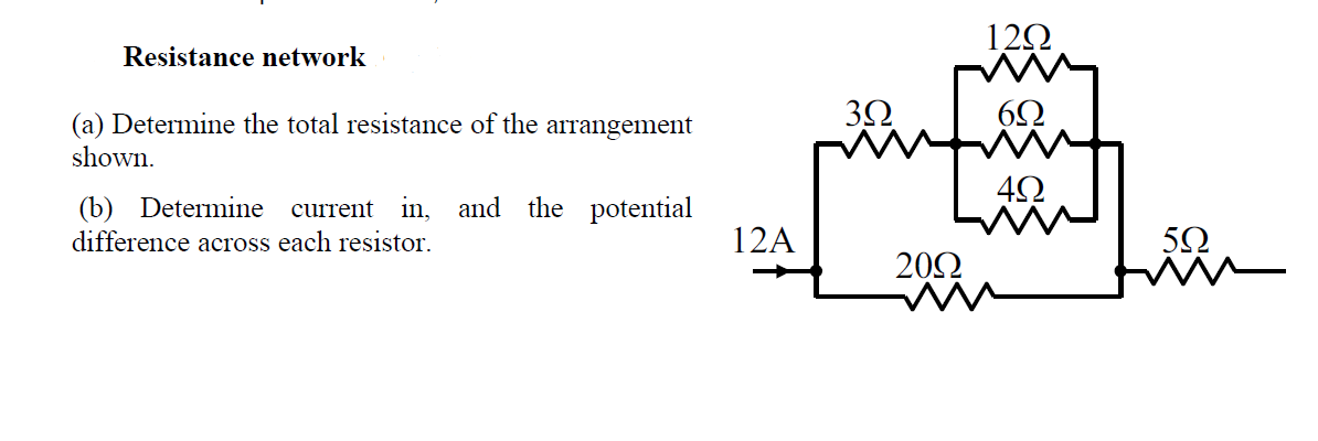 Solved 1202 Resistance network 392 622 (a) Determine the | Chegg.com