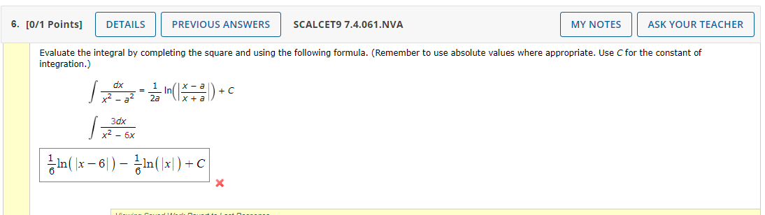 Solved Evaluate the integral by completing the square and | Chegg.com