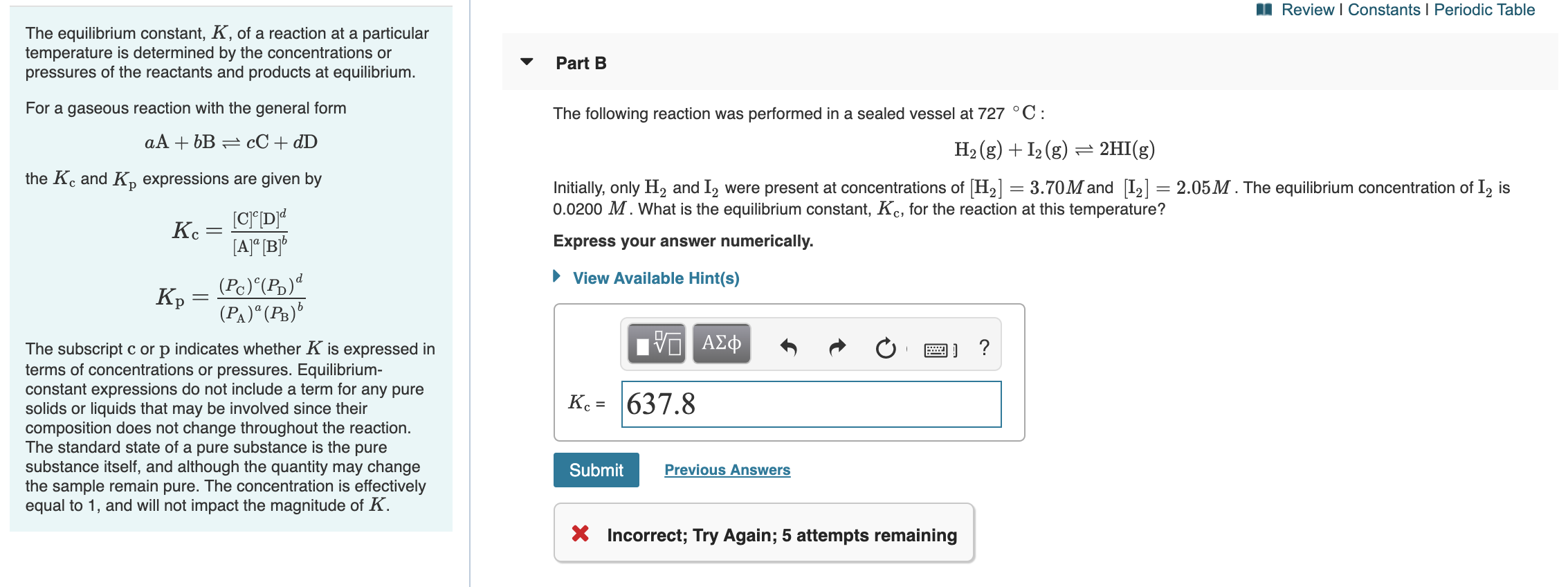 Solved HI Review | Constants | Periodic Table The | Chegg.com