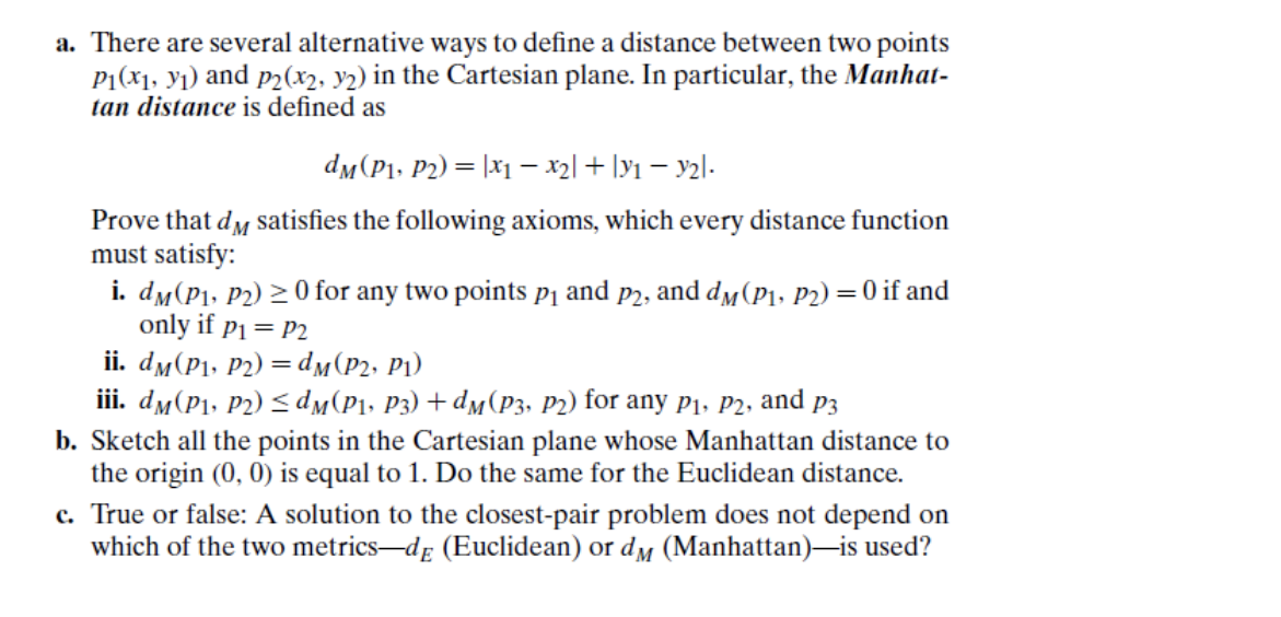 Solved There are several alternative ways to define a | Chegg.com