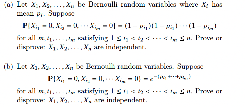 Solved (a) Let X1,X2,…,Xn be Bernoulli random variables | Chegg.com