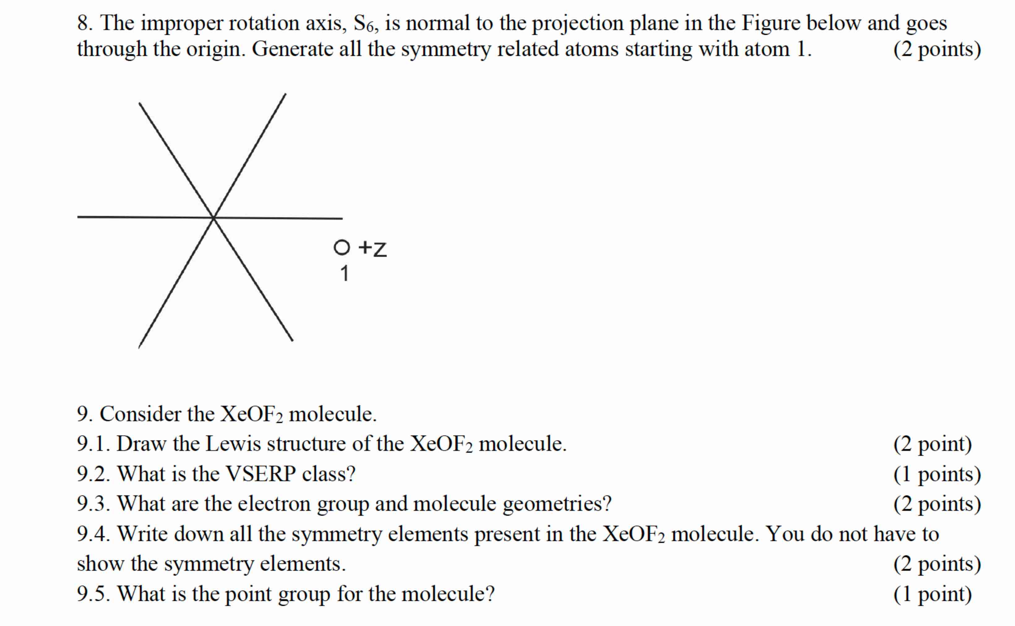 Solved Show me the steps to solve 8. ﻿The improper rotation | Chegg.com