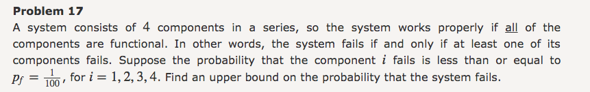 Solved Problem 17 A system consists of 4 components in a | Chegg.com