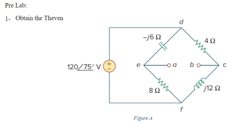 Solved Pre Lab: 1- Obtain the Theve Figure A | Chegg.com