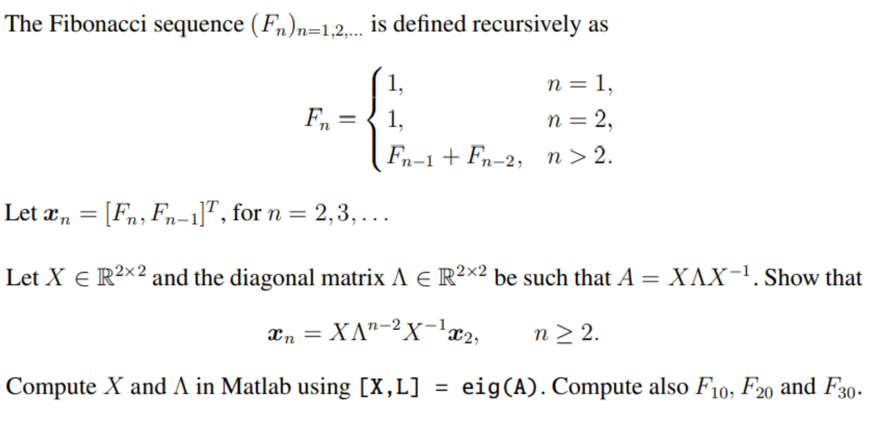 Solved The Fibonacci sequence (Fn)n=1,2,... is defined | Chegg.com