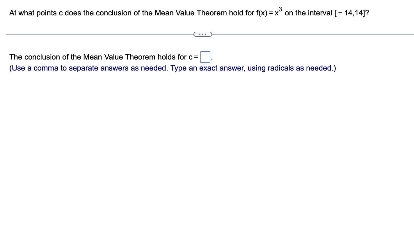 Solved At what points c does the conclusion of the Mean | Chegg.com