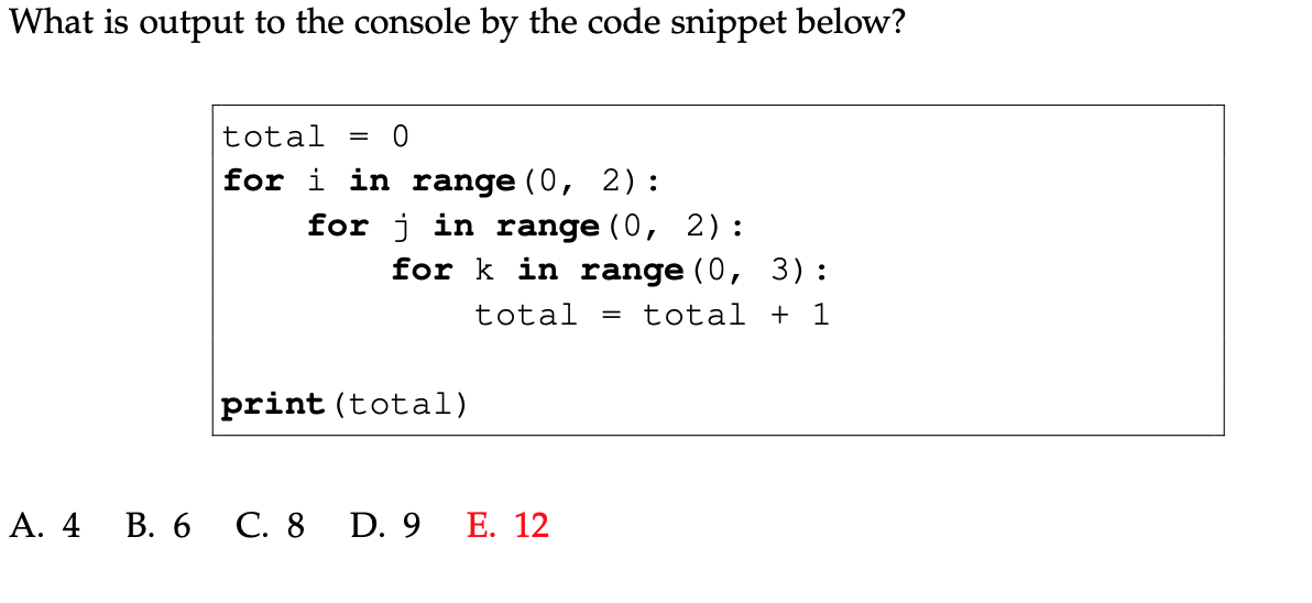 Solved What is output to the console by the code snippet | Chegg.com