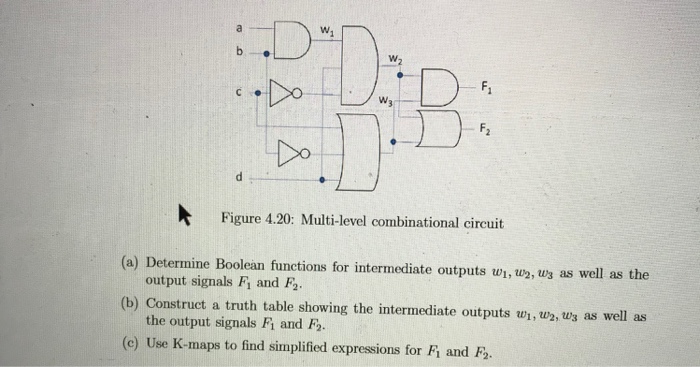 Solved W F F Do Figure 4 20 Multi Level Combinational