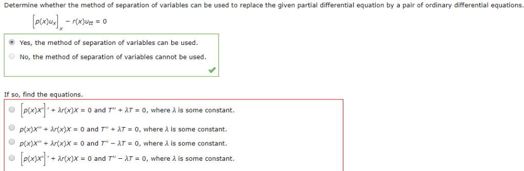 Solved Determine whether the method of separation of | Chegg.com