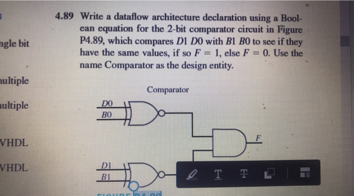 Solved ngle bit 4.89 Write a dataflow architecture | Chegg.com