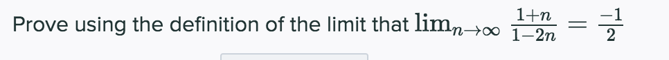 Solved Prove using the definition of the limit that limn700 | Chegg.com