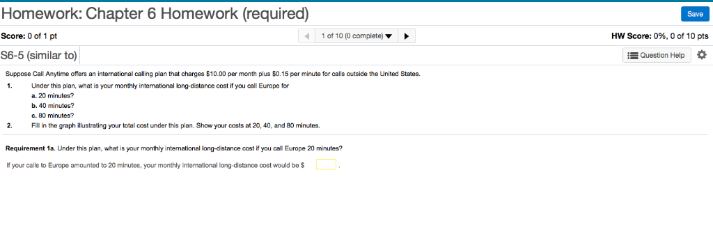 Solved Homework: Chapter 6 Homework (required) Score: 0 of 1 | Chegg.com