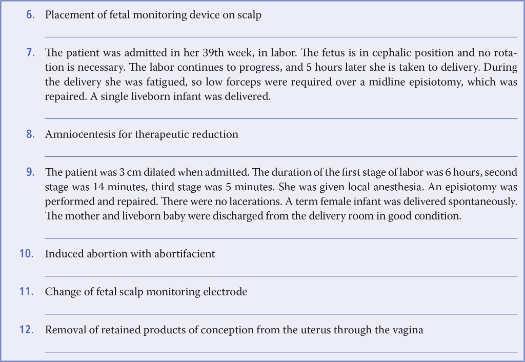 Solved Coding Knowledge Check 1. A cesarean section that | Chegg.com
