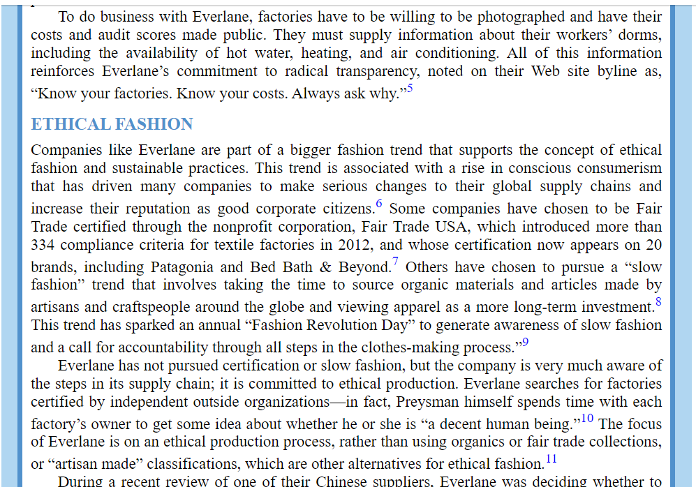 Solved Everlane: Ethical Chic and Radical Transparency in | Chegg.com