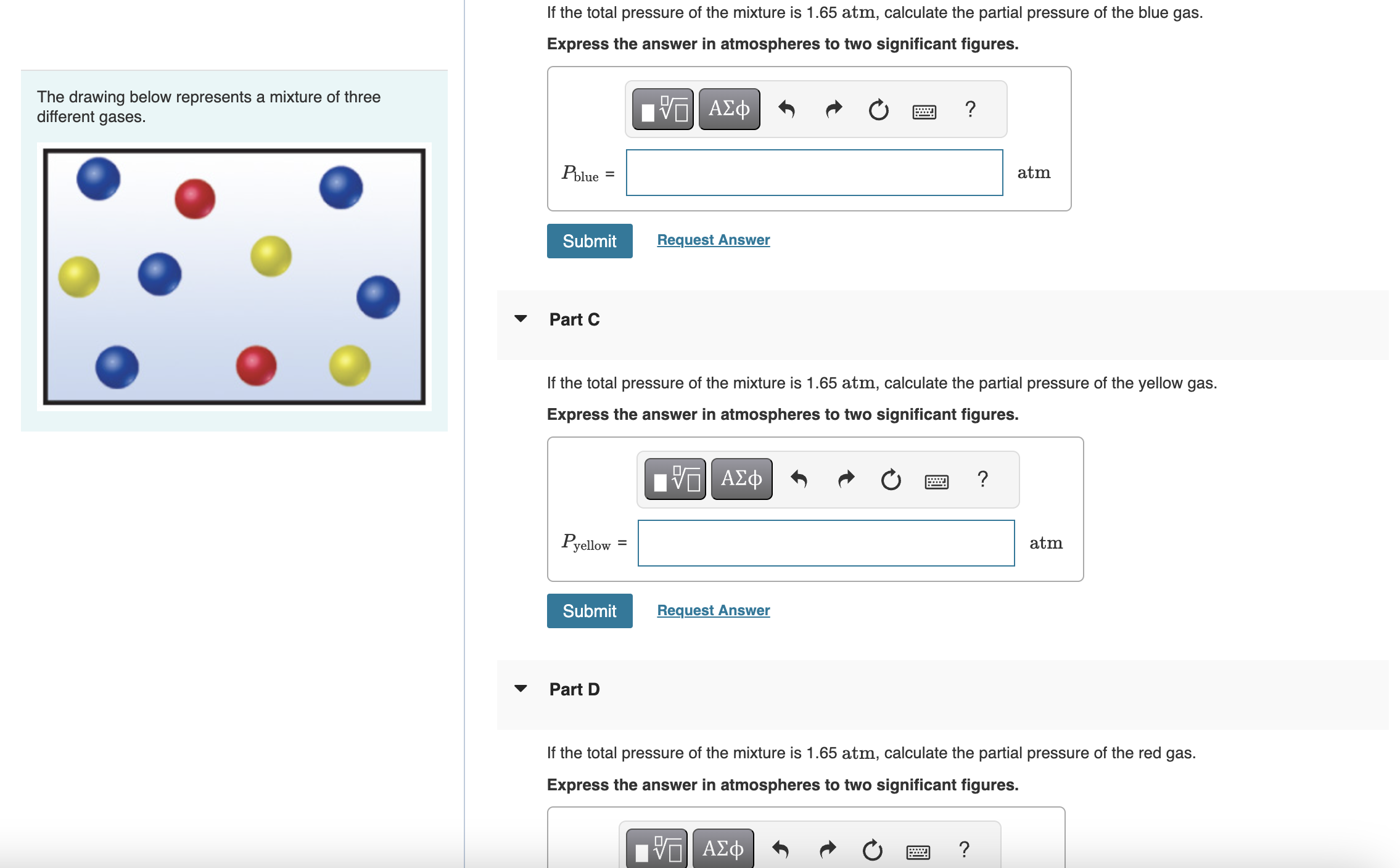 Solved by an EXPERT If ﻿the total pressure of ﻿the mixture is 1.65 ﻿atm , | Chegg.com