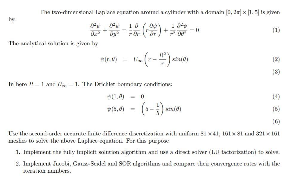 The Two Dimensional Laplace Equation Around A