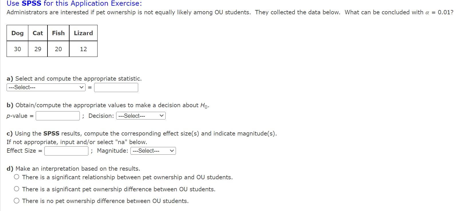 Solved Use SPSS tor this Application Exercise: | Chegg.com