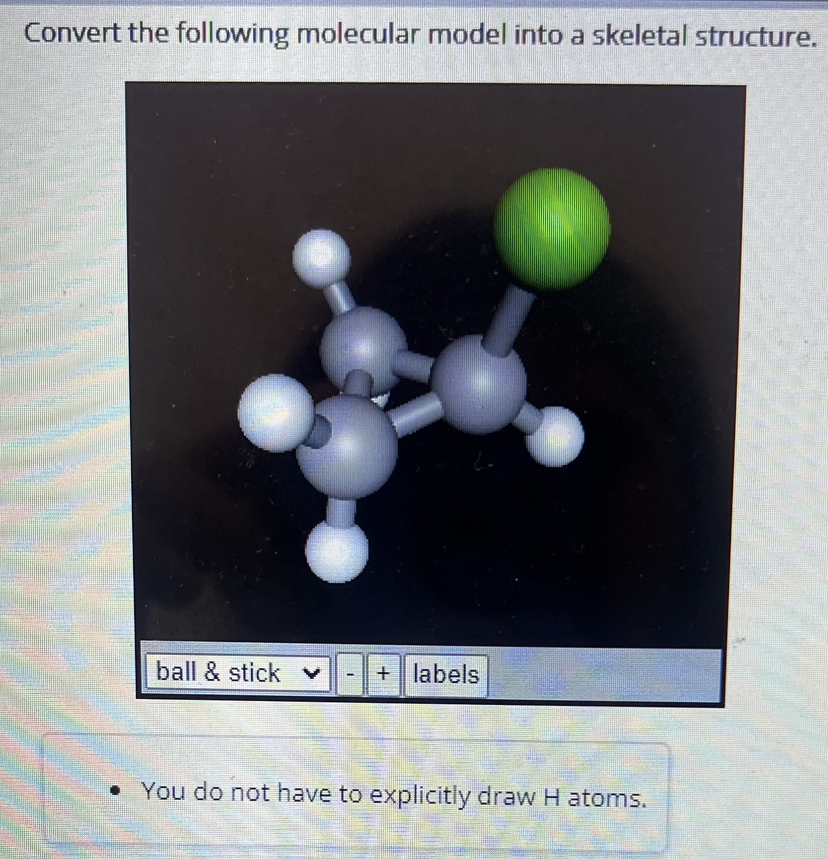Solved Draw the structural formula for the molecule that | Chegg.com