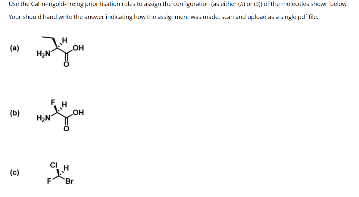 Solved Use the Cahn-Ingold-Prelog prioritisation rules to | Chegg.com