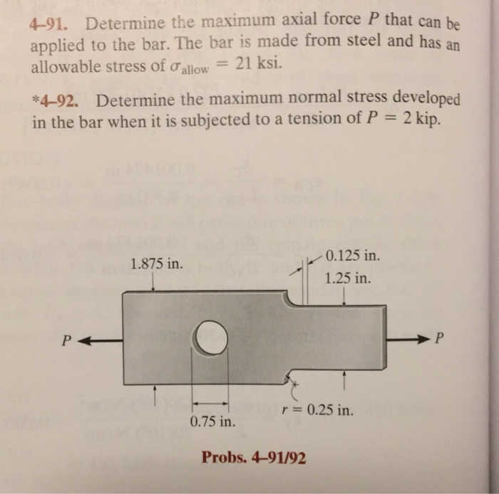 Solved 4-91. Determine the maximum axial force P that can be | Chegg.com