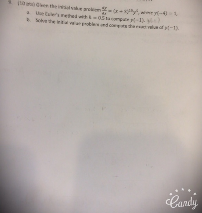 Solved Given the initial value problem dy/dx = (x + 3)^10 | Chegg.com