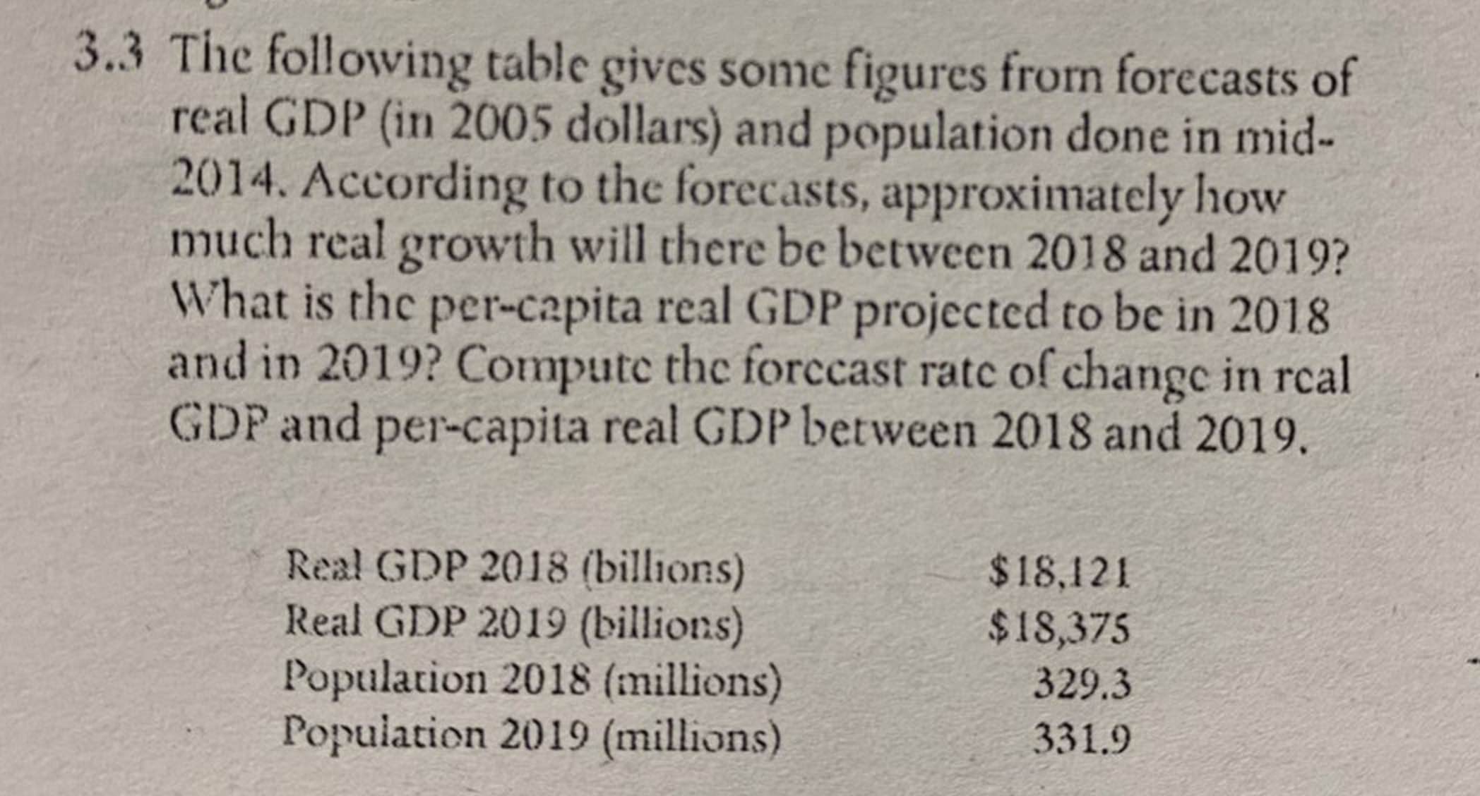 Solved 3.3 ﻿The following table gives some figures from | Chegg.com