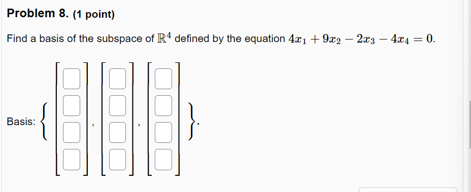 Solved Find a basis of the subspace of R4 ﻿defined by the | Chegg.com