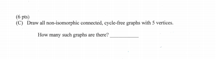 Solved (6 pts) (C) Draw all non-isomorphic connected, | Chegg.com