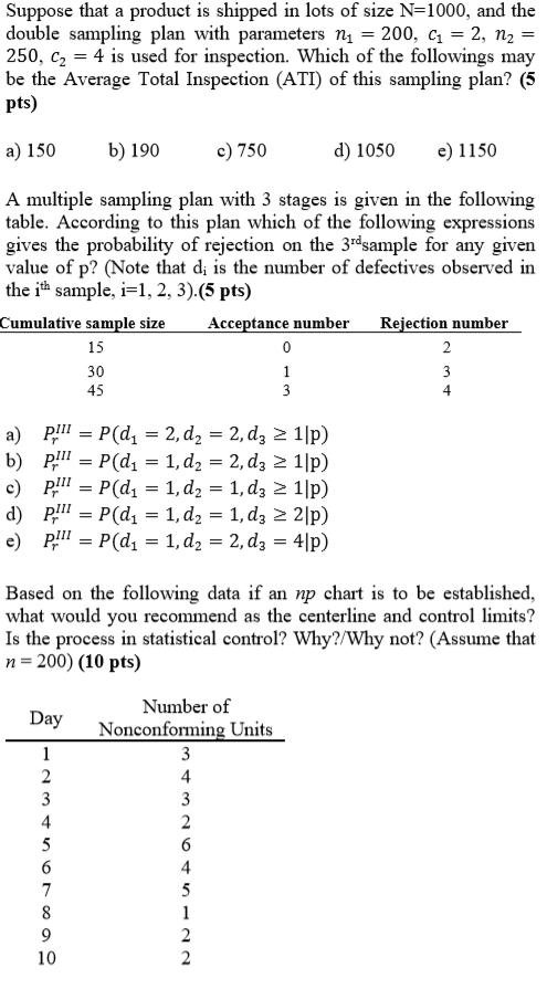 Solved Suppose that a product is shipped in lots of size | Chegg.com
