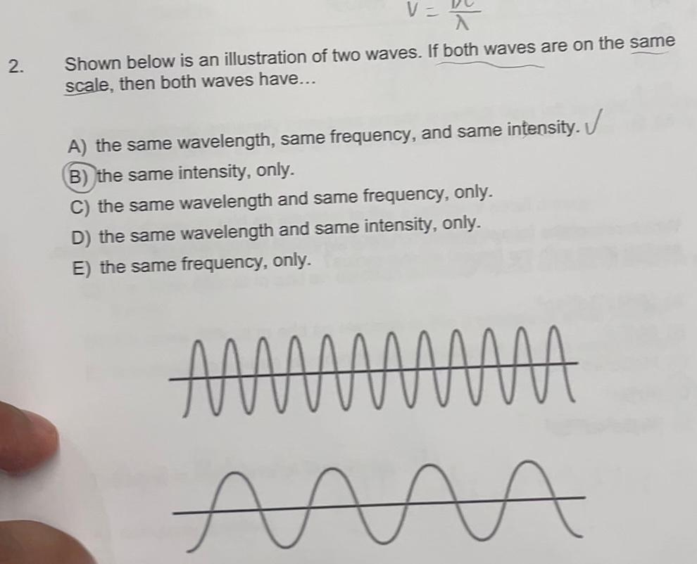 Solved Shown below is an illustration of two waves. If both | Chegg.com