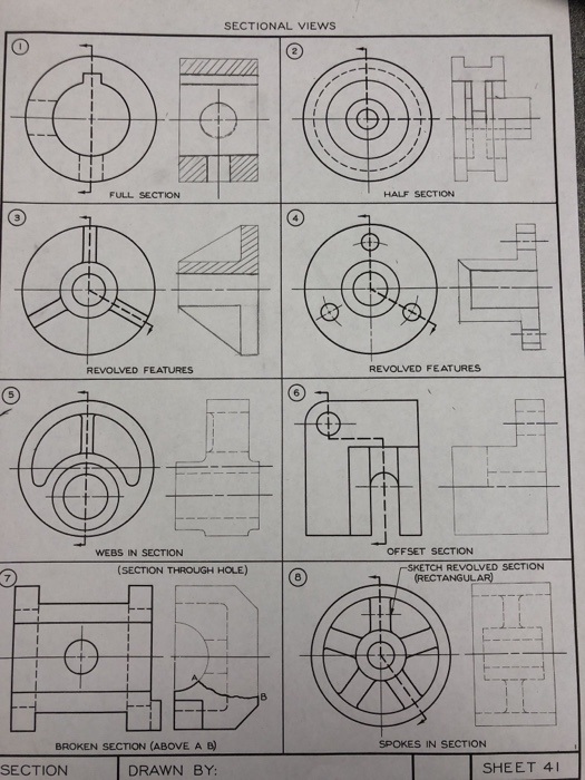 Solved Sketch the sectional views of the object. Note: 2-4 | Chegg.com