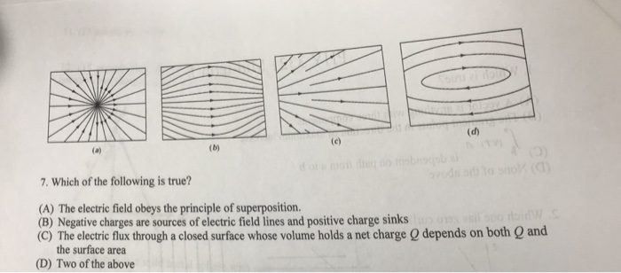 Solved 6. Consider the four field patterns shown. Assuming | Chegg.com