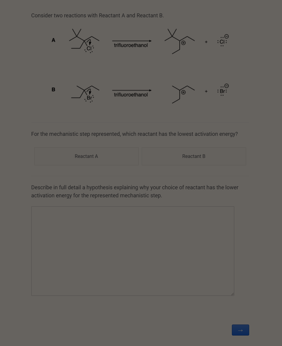 Solved Consider two reactions with Reactant A and Reactant | Chegg.com