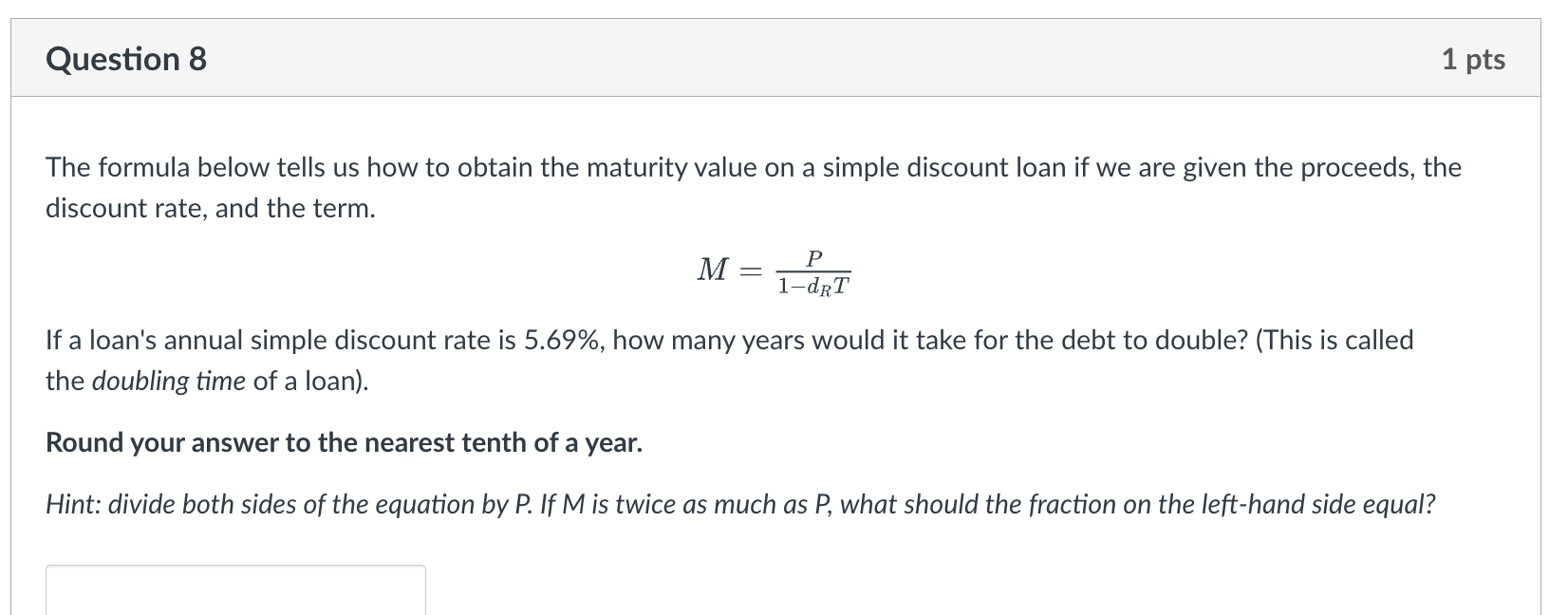 Solved The formula below tells us how to obtain the maturity | Chegg.com